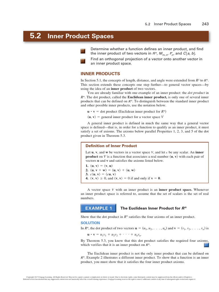 Inner Product Spaces Pdf Vector Space Functions And Mappings