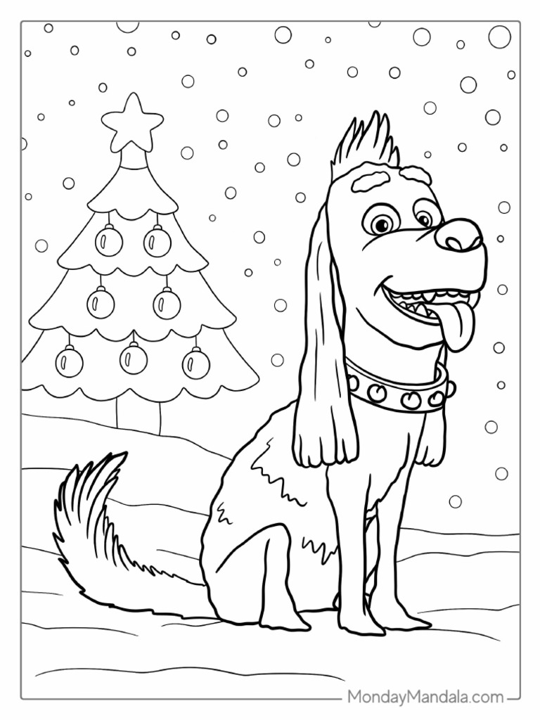 Coloring Page of Max The Dog From The Grinch | PDF
