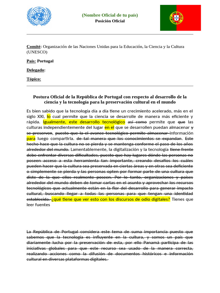 Diseño de DPO - PORTUGAL | PDF | Naciones Unidas | Relaciones ...