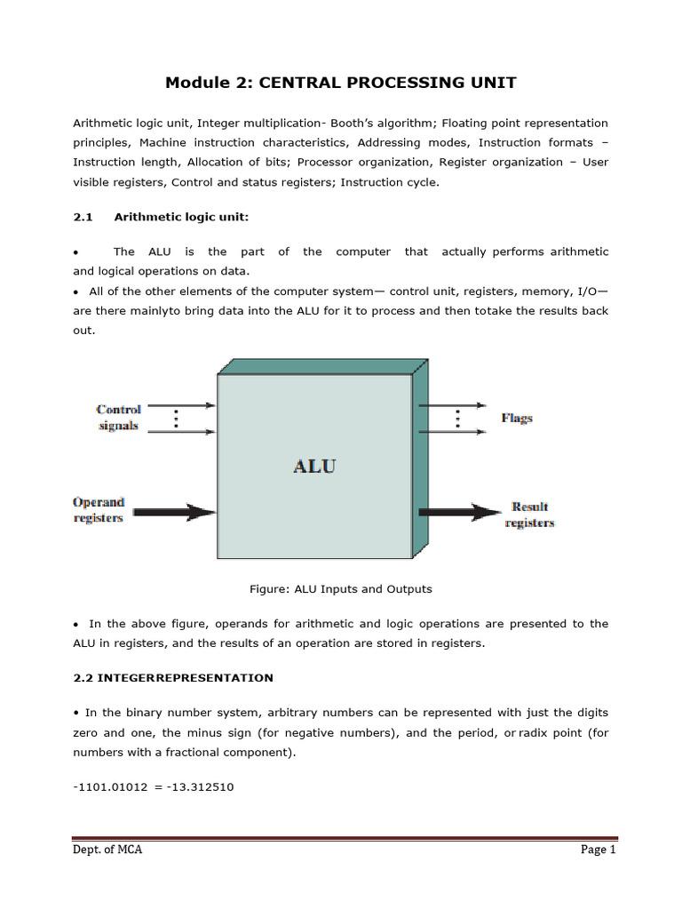 COA2 | PDF | Central Processing Unit | Subtraction