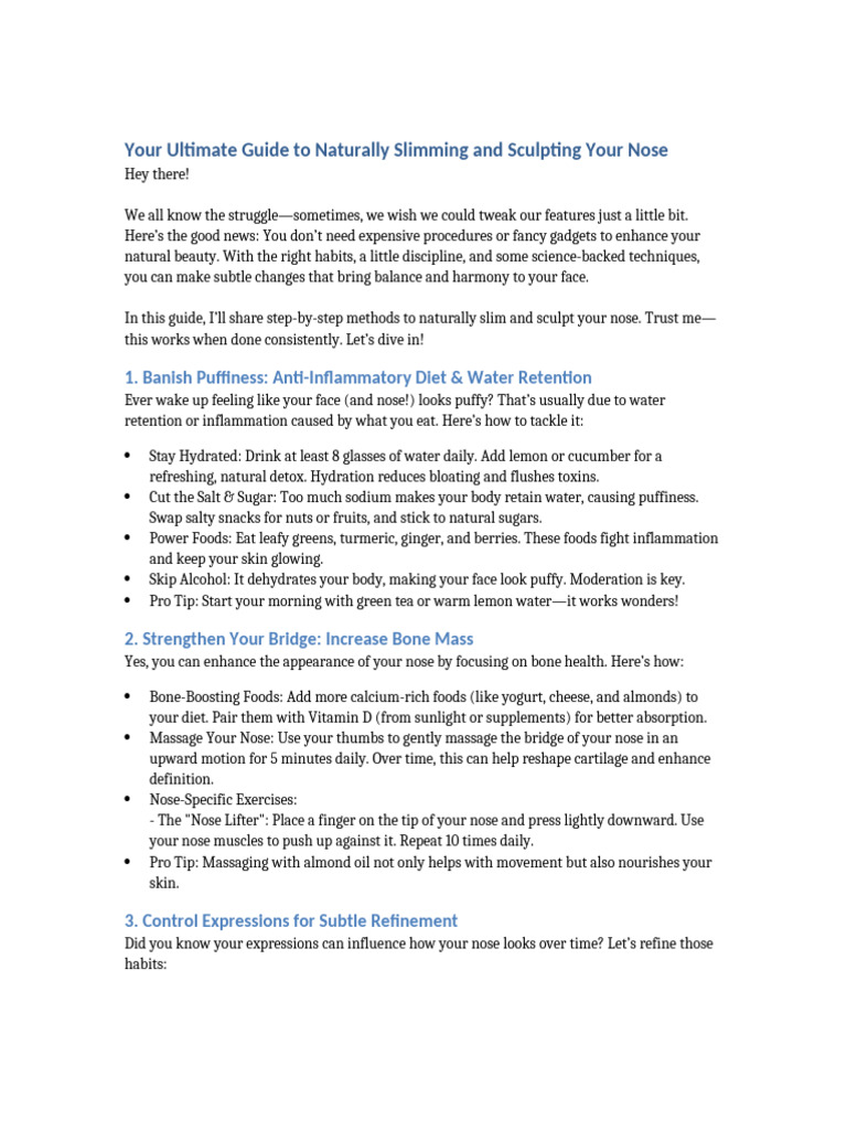 Nose Sculpting Guide | PDF | Human Nose | Face