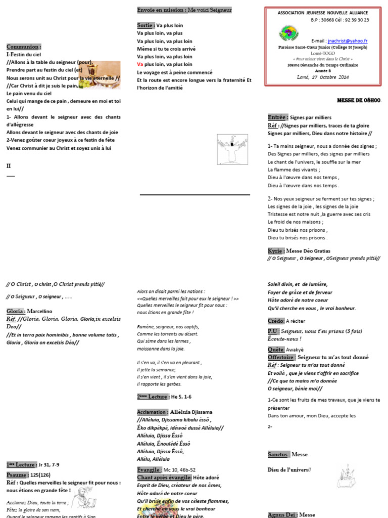 Messe 1 | PDF | Agnus Dei | Occident chrétien