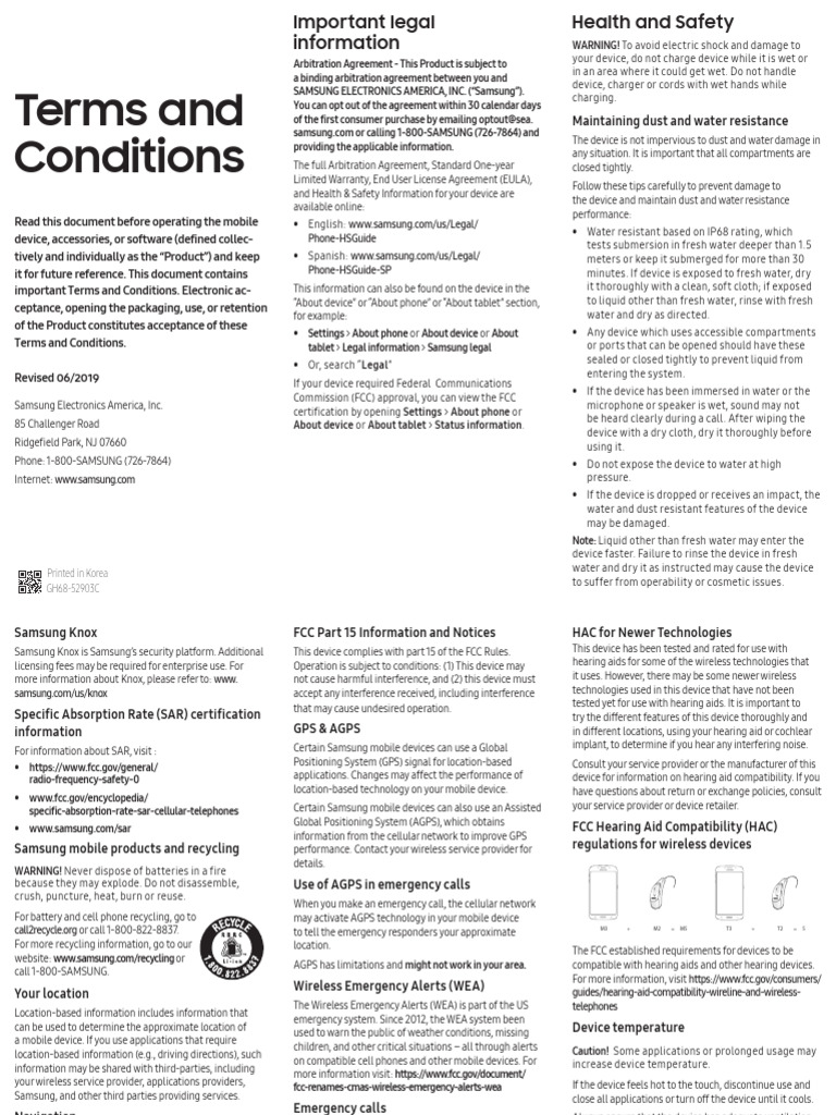 Sam G991u G996u en TC R 11.0 112020 Final | PDF | Hearing Aid | Federal ...