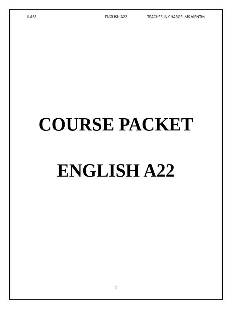 Course Packet A22 | PDF | Delicatessen