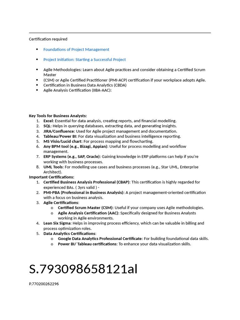 Certification Required | PDF