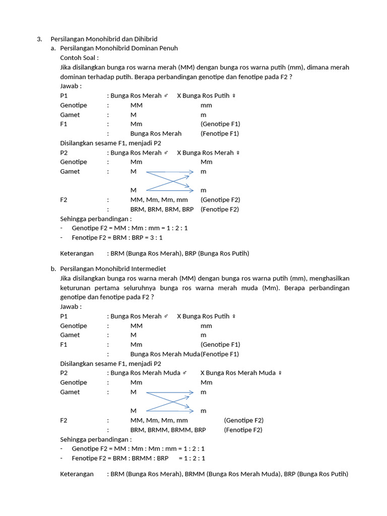 Persilangan Monohibrid Dan Dihibrid | PDF