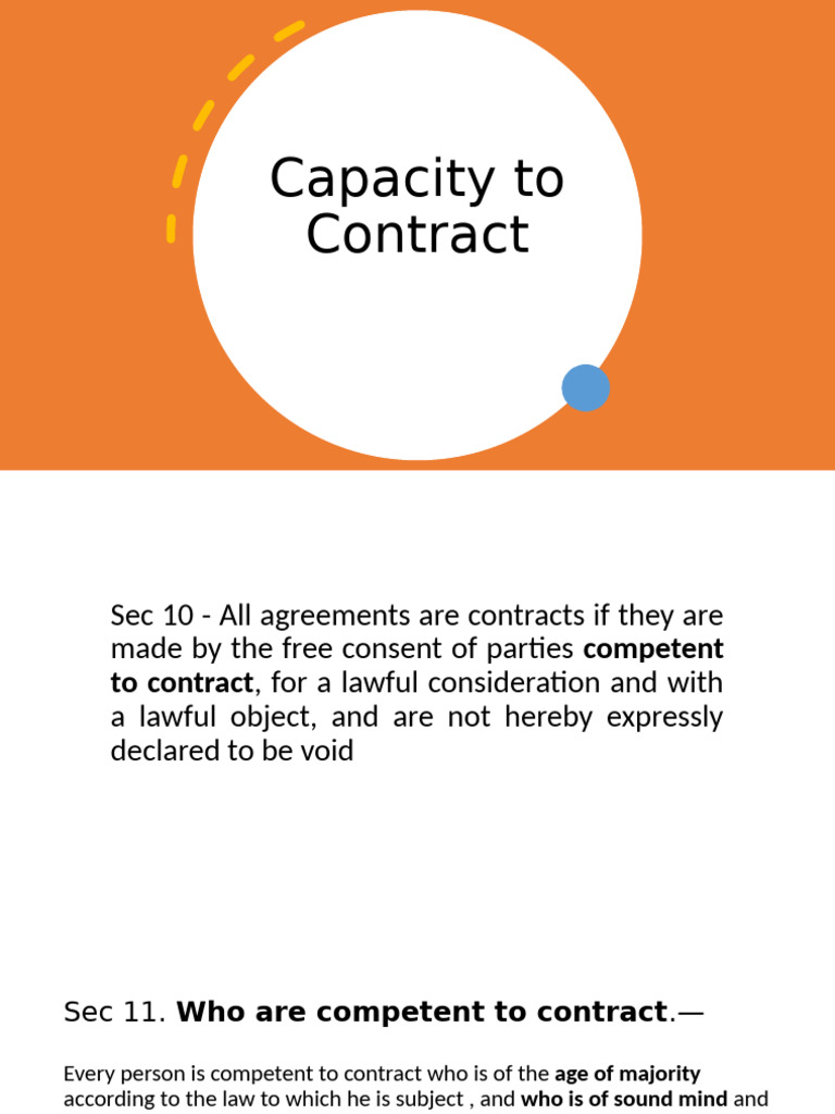 Capacity To Contract - Official | PDF