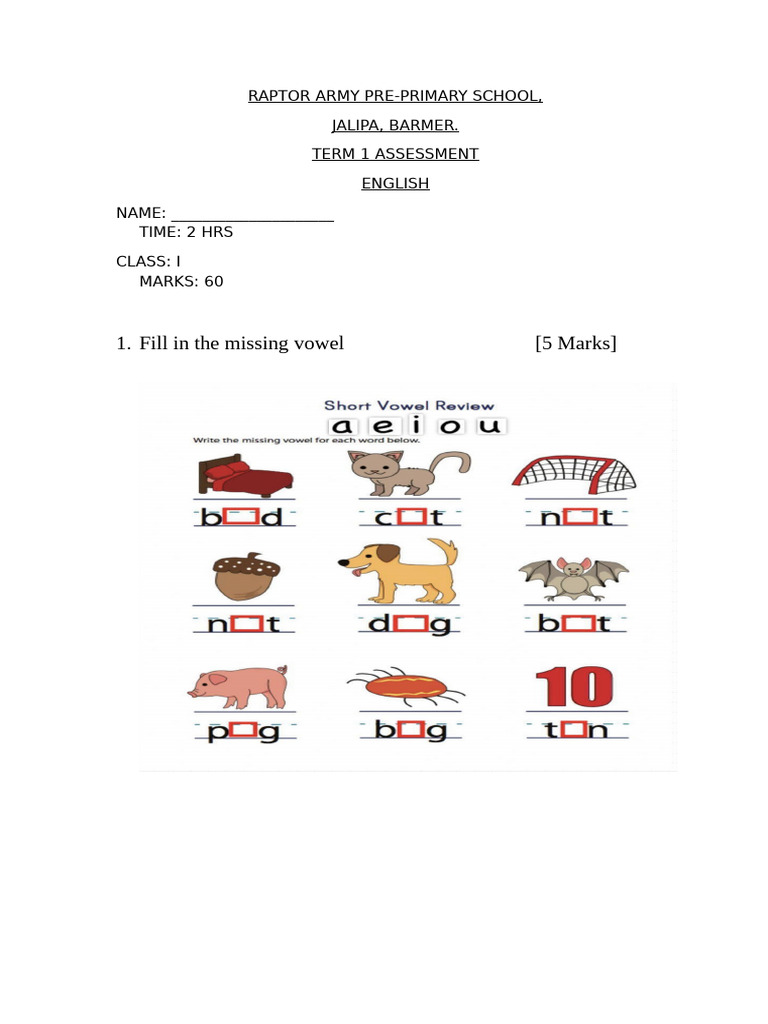 English Term 1 class1 | PDF | Foods