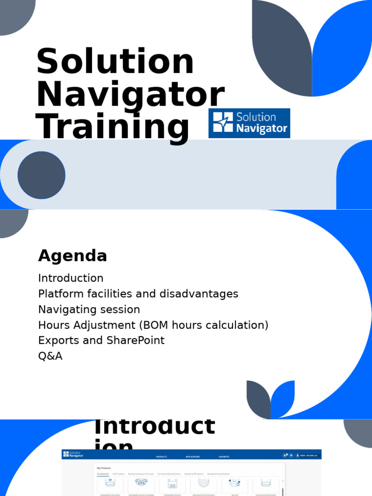Solution Navigator Training Guide | PDF