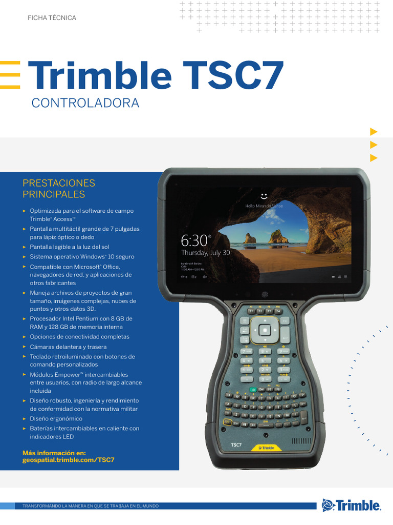 Trimble_TSC7 | PDF | Microprocesador | Memoria de acceso aleatorio