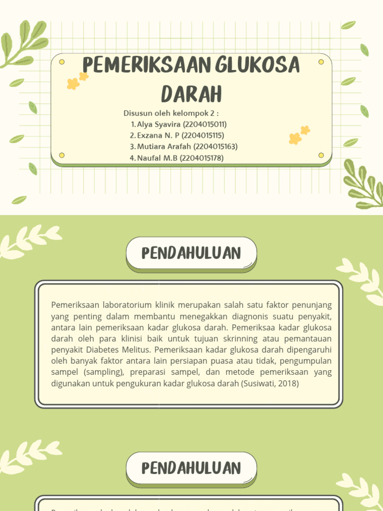 3 Pemeriksaan Glukosa Darah | PDF