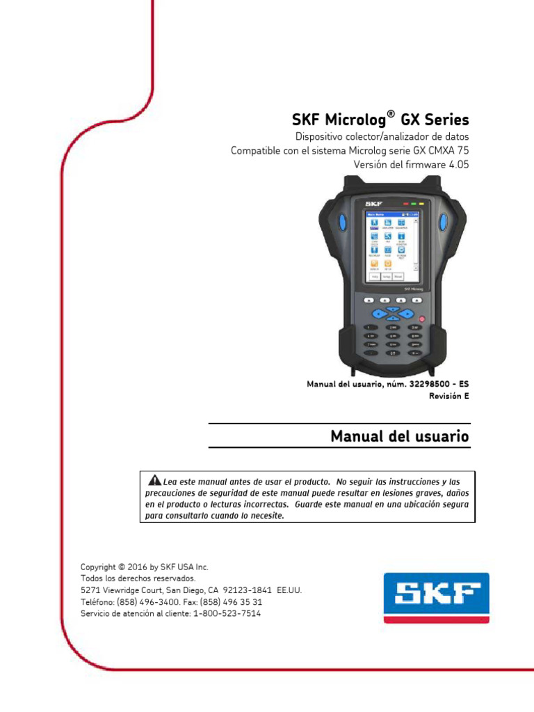Manual Del Microlog Analizador de Vibraciones SKF | PDF | Primeros ...