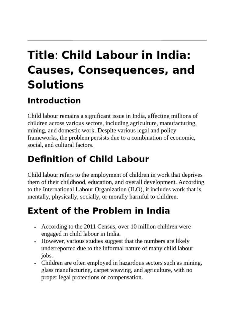 Document (3) | PDF | Child Labour | Labour Economics