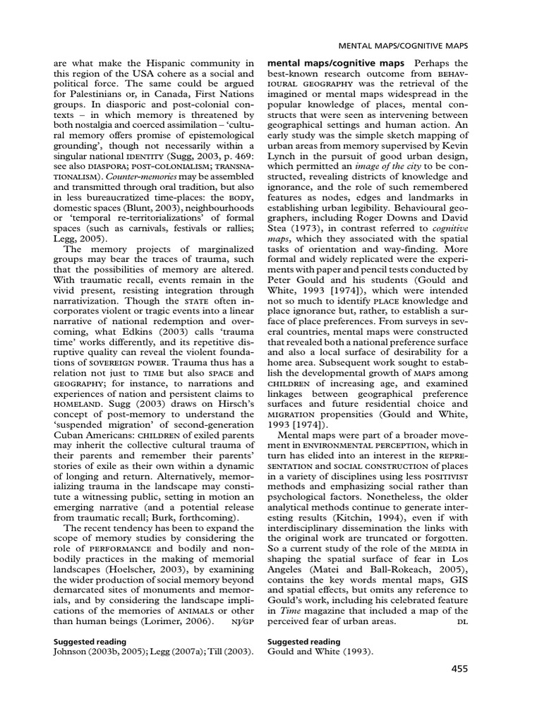 3 (b) DOHG_Mental Maps | PDF | Mental Processes | Cognition 3 (b) DOHG_Mental Maps | PDF | Mental Processes | Cognition