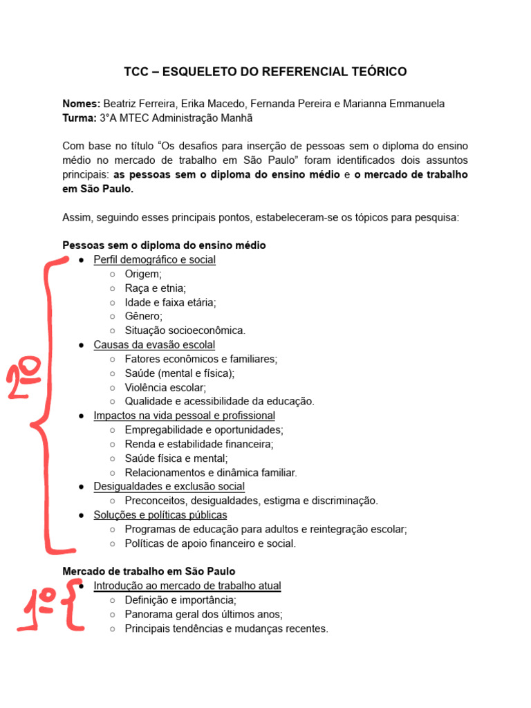 TCC - Esqueleto (Referencial Teórico) | PDF