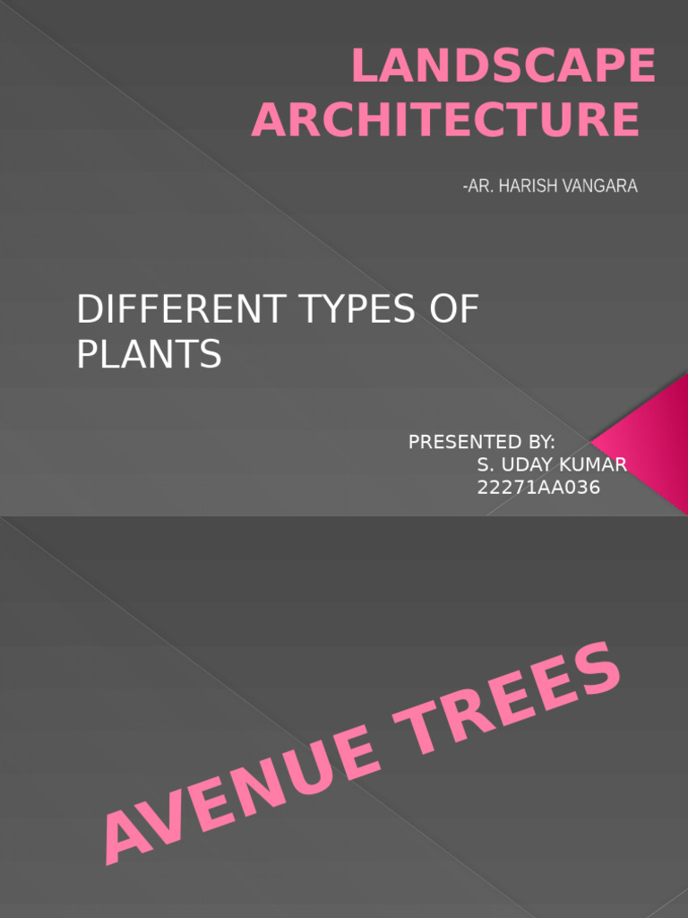 Landscape Architecture (Trees) | PDF | Leaf | Flowers
