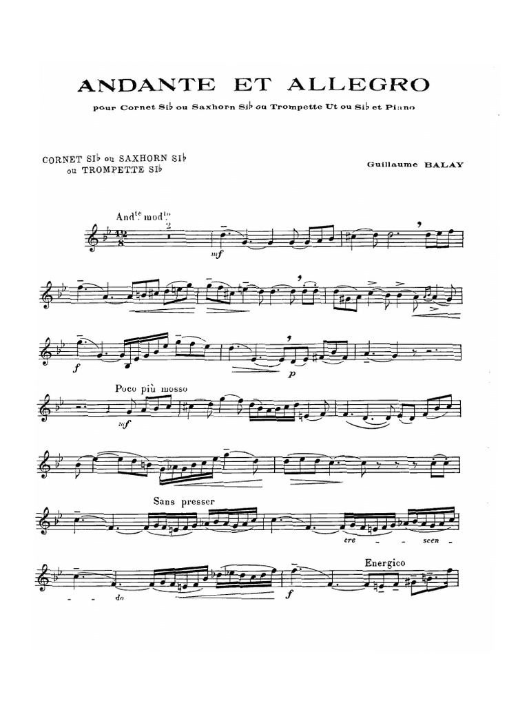 Guillaume Balay - Andante Et Allegro 2 | PDF