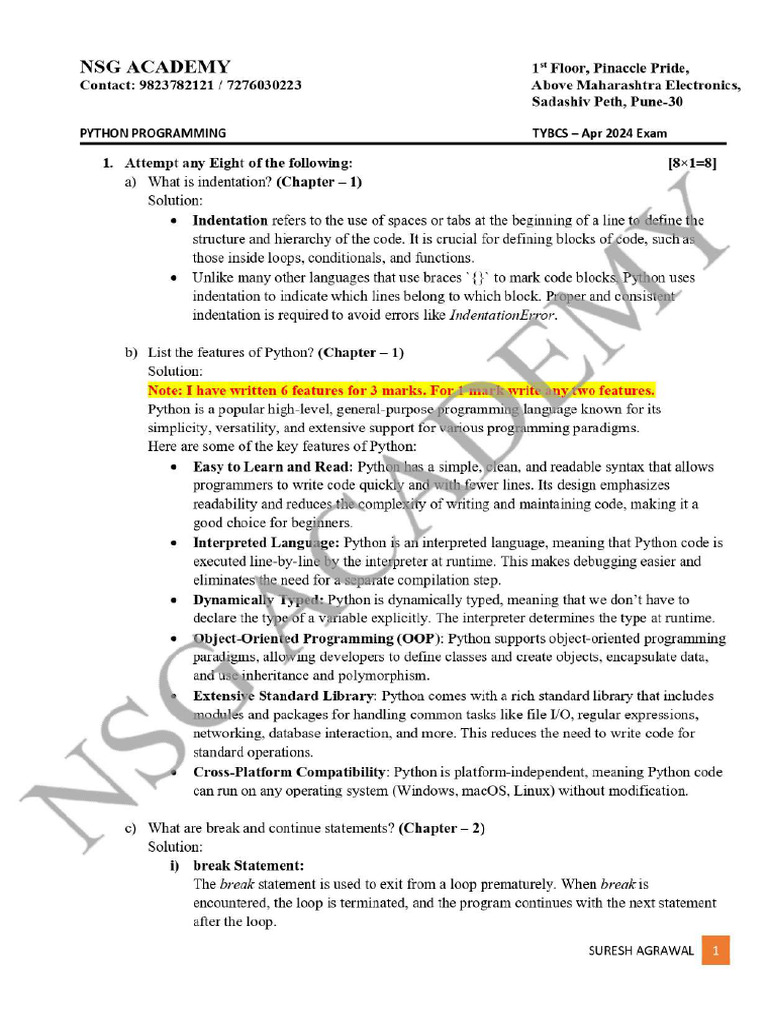 PYTHON - Solution - Apr 24 - NSGAcademy | PDF