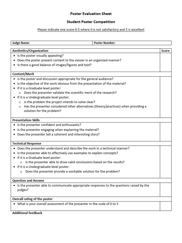 Poster Evaluation | PDF