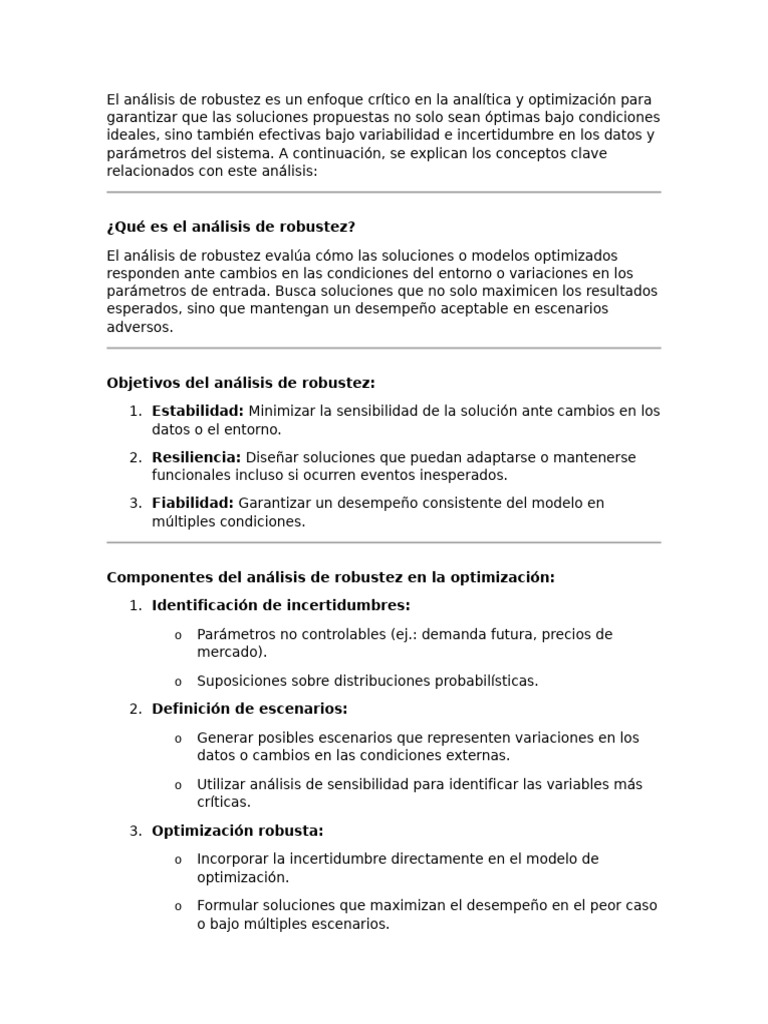 El Análisis de Robustez | PDF | Optimización Matemática | Ingeniería de ...