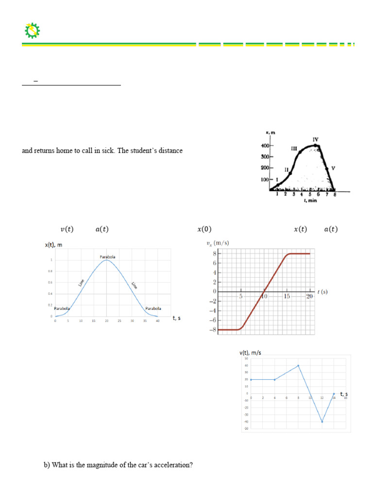Unit 1 Practice For Kinematic Only For Ashok Sir Students | PDF | Acceleration | Velocity