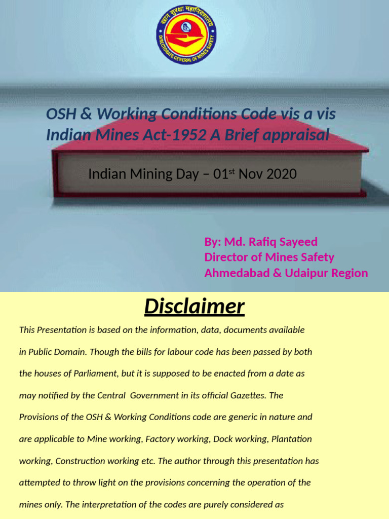 OSH & Working Condition Code | PDF | Occupational Safety And Health ...
