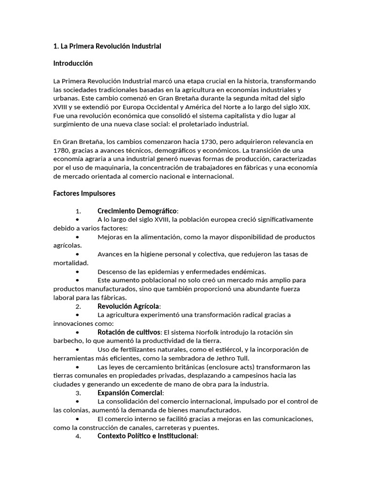 Tema Revolución Industrial y Movimiento Obrero | PDF | marxismo ...