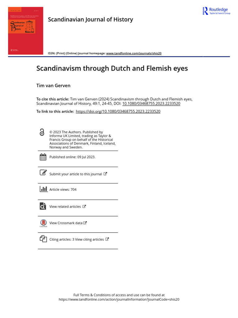 Dutch and Flemish Views on Scandinavism | PDF | Scandinavia | Denmark