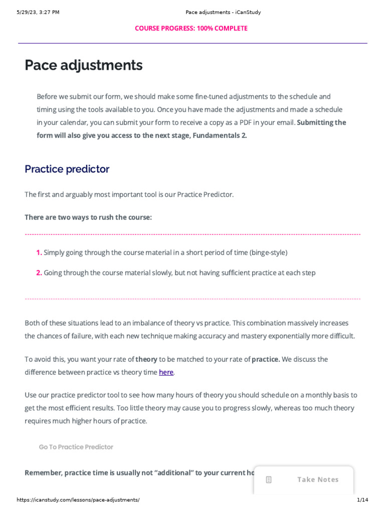 07 Pace Adjustments | PDF