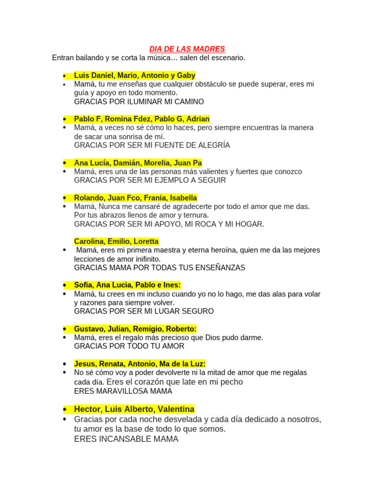 Dia de Las Madres | PDF