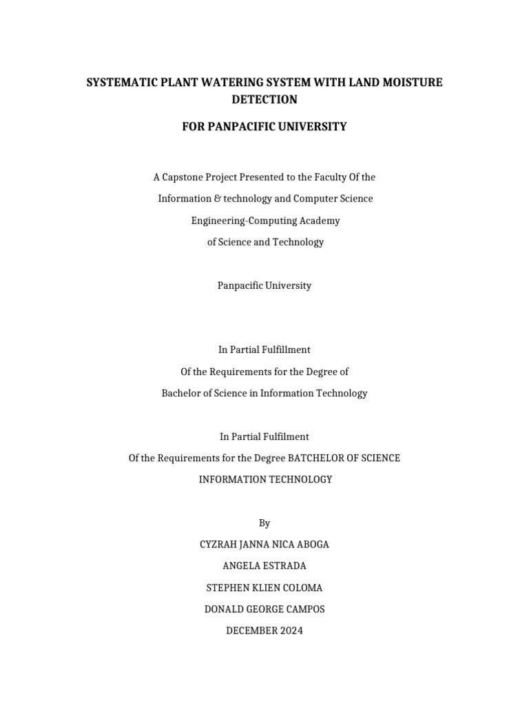 Automated Plant Watering System | PDF | Software Development Process ...