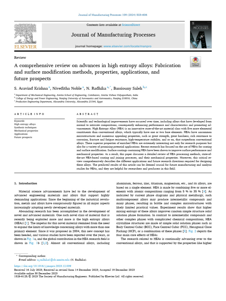 Review HEA 2019 | PDF | Plasticity (Physics) | Dislocation