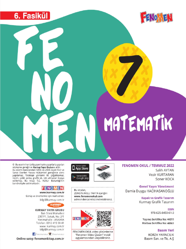 164 Fenomen 7. Sınıf Matematik Fasikül-6 | PDF
