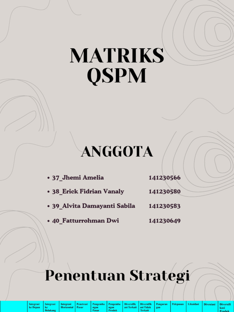 PPT MATRIKS QSPM | PDF