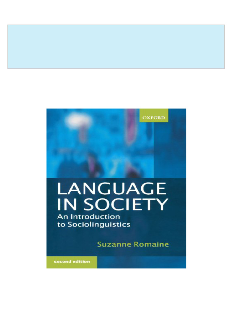 Download ebooks file Language in Society An Introduction to ... Download ebooks file Language in Society An Introduction to ...