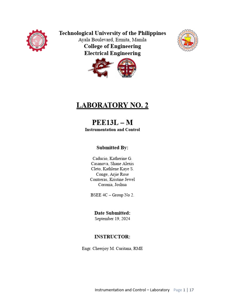 PEE13L-M-Laboratory-No.-2 | PDF | Instrumentation | Valve