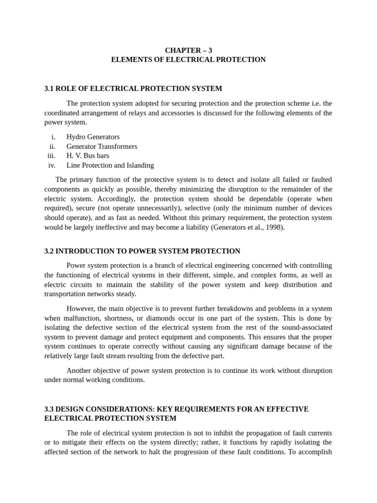 Chapter - 3 Protection Zone Documentation | PDF | Relay | Electrical ...