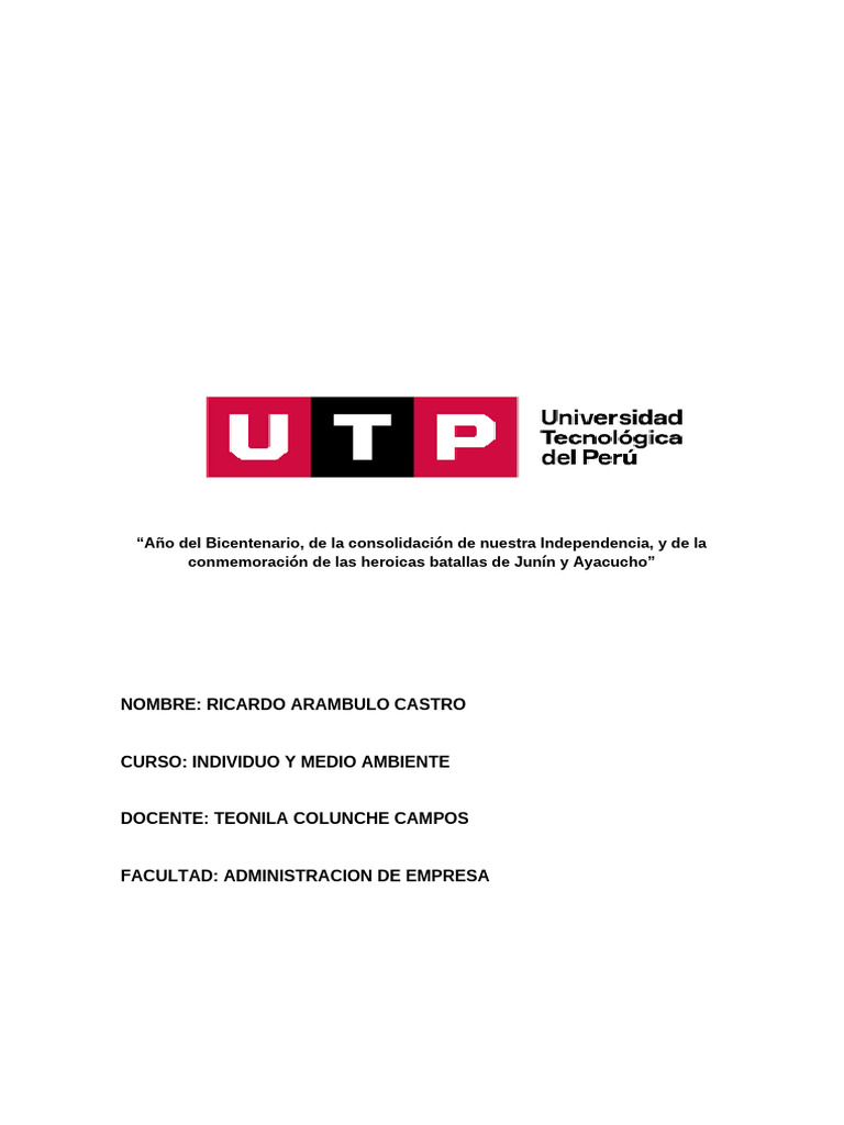 Caratula Utp | PDF