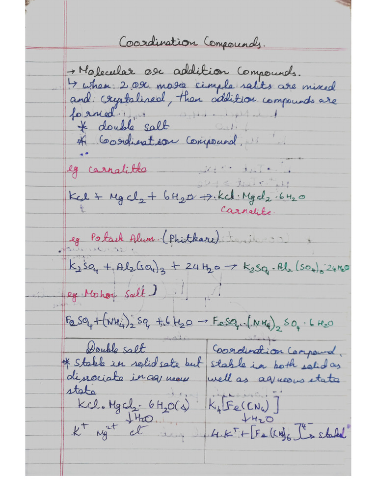 Coordination Compound | PDF
