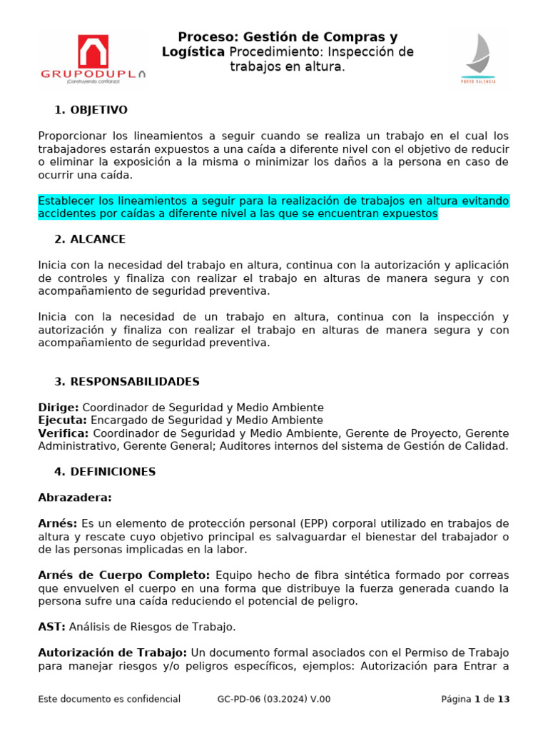 Seguridad en Trabajos en Altura | PDF | Escalera | Valores