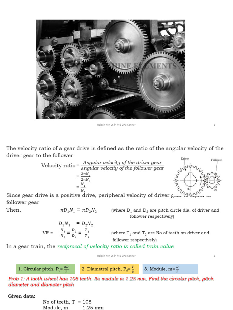 Mod-4-gears-balance | PDF | Gear | Physical Quantities