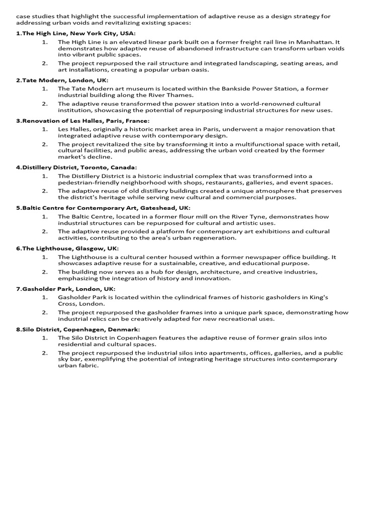 Case Study Adaptive Reuse | PDF | Urban Planning