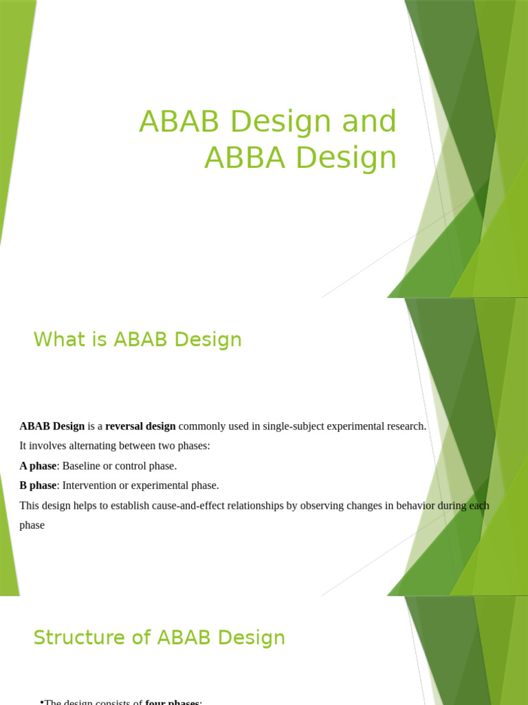 ABAB Design and ABBA Design | PDF | Reinforcement | Behavior