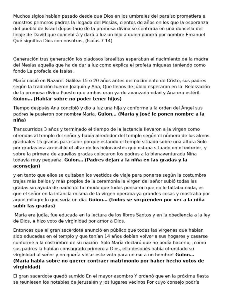 Nacimiento y Vida de la Virgen María | PDF | María, madre de Jesús ...