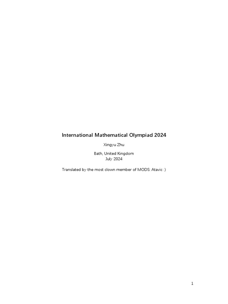 IMO 2024 Diary | PDF