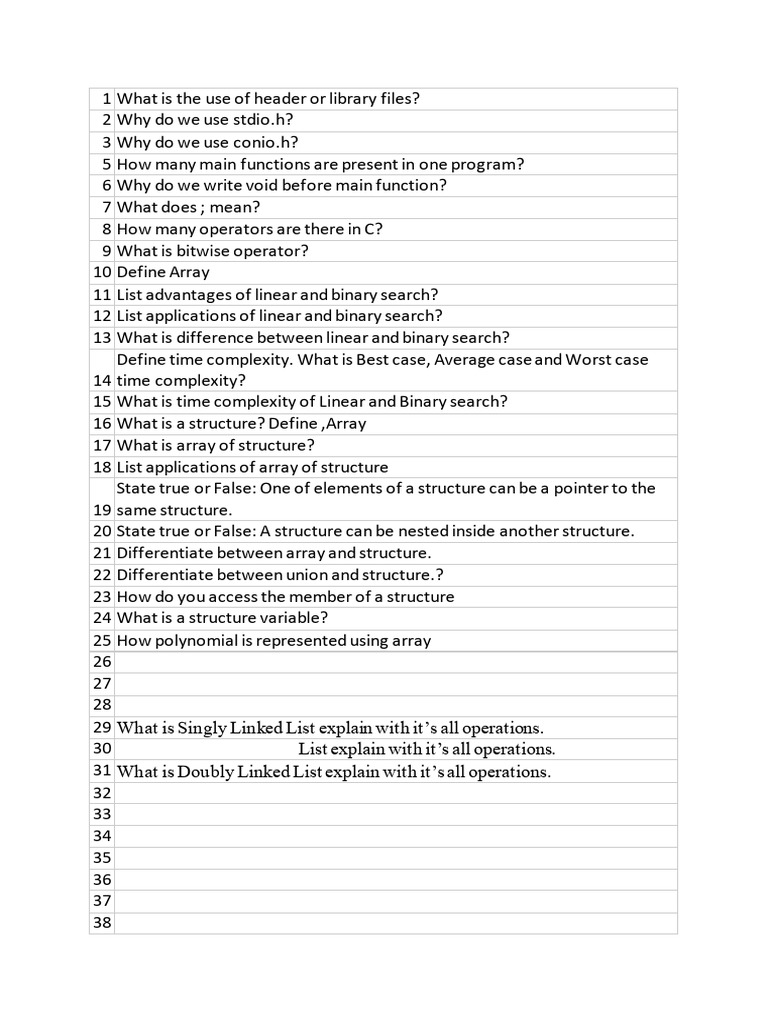 Dsa Oral Questions Pdf Queue Abstract Data Type Time Complexity 9176