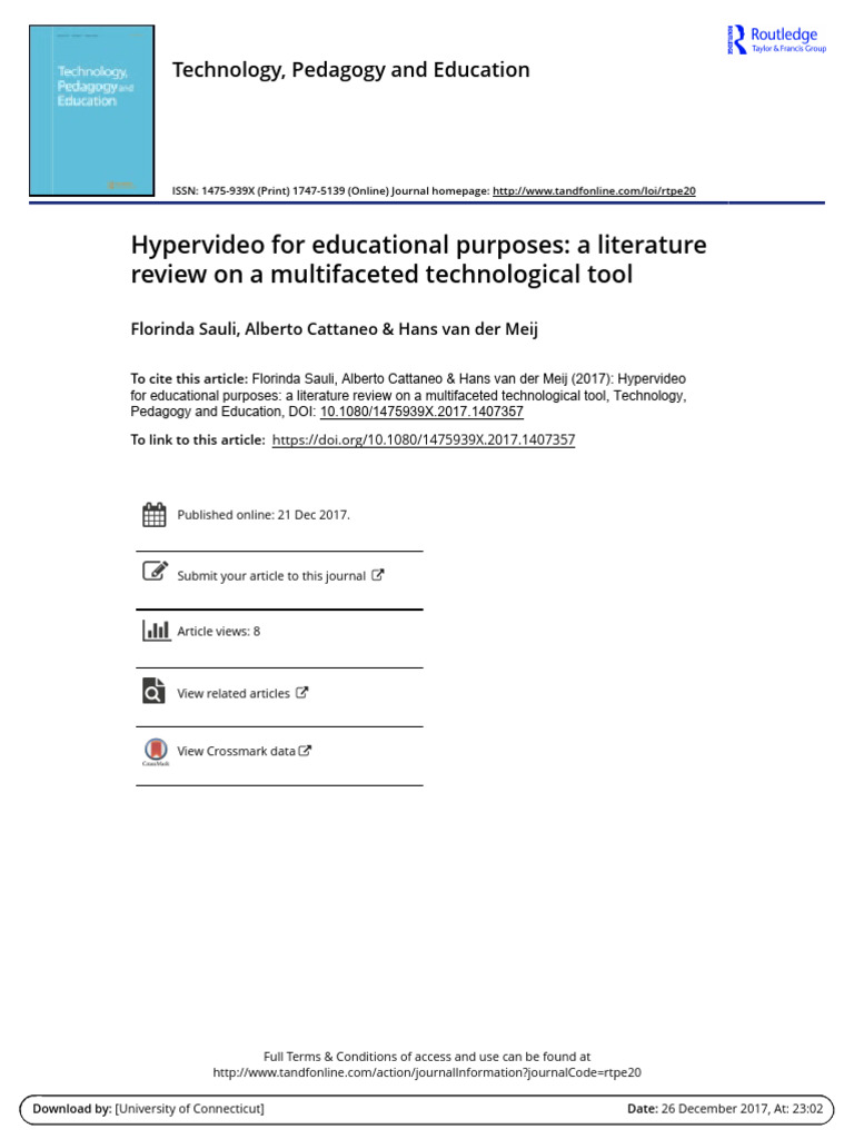 Hypervideo in Education: A Review | PDF | Learning | Annotation
