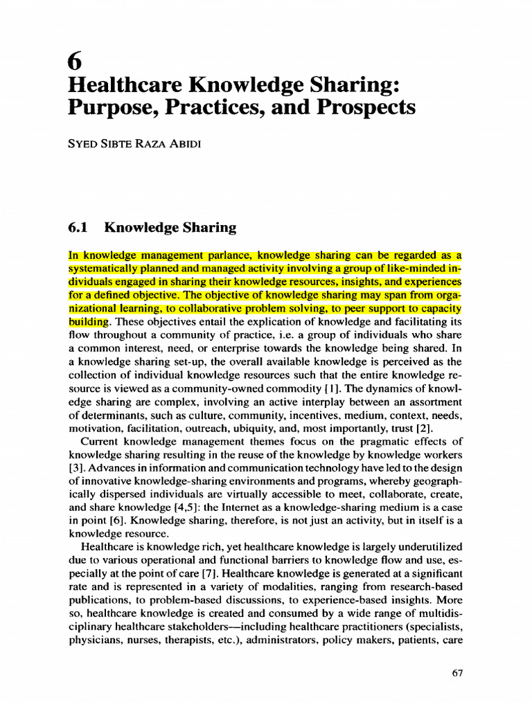 Abidi2007 - Healthcare Knowledge Sharing | PDF | Health Care | Knowledge