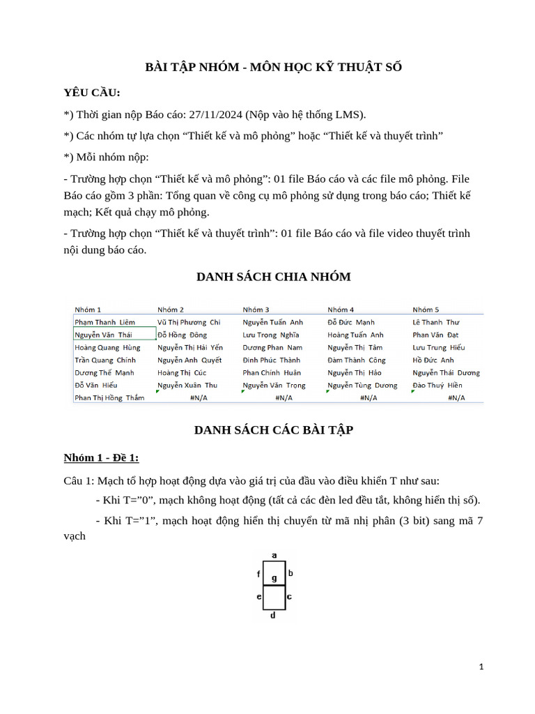 Bai Tap Nhom Lop KTS-TC 2024 | PDF