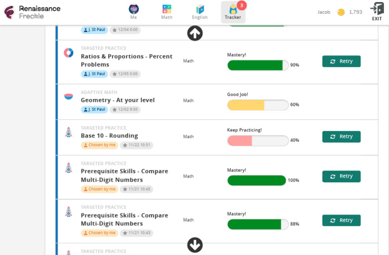 Freckle Student Dashboard 3 | PDF